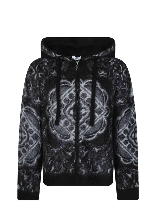 Casablanca Carpet Mohair Hoodie - Nero