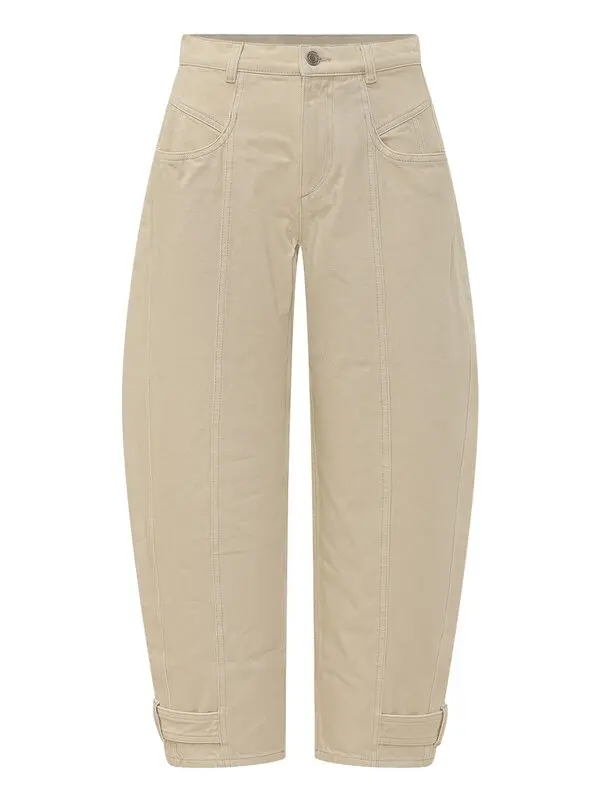 Isabel Marant Étoile Leja-ga Straight-leg Pants - Beige