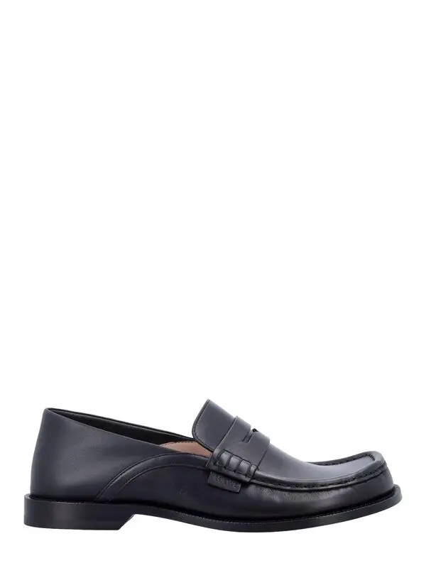 Loewe Refined Campo Flap Loafer - Black