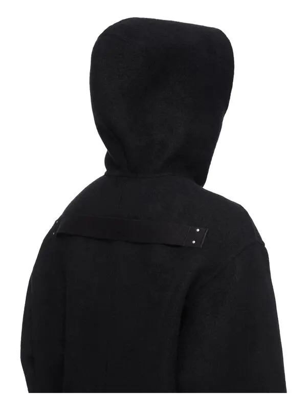 Rick Owens Cashmere Hooded Jacket - Nero