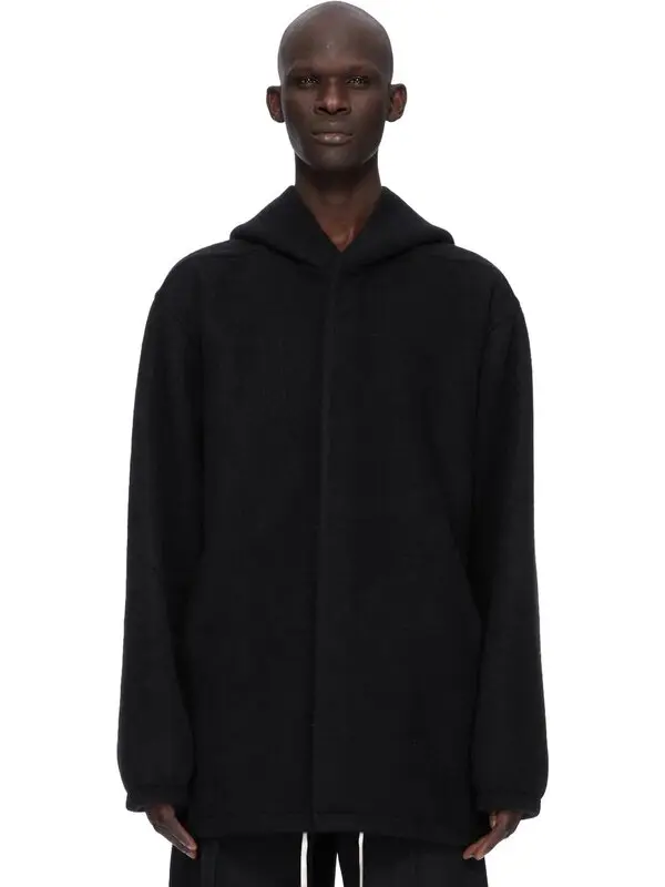 Rick Owens Cashmere Hooded Jacket - Nero