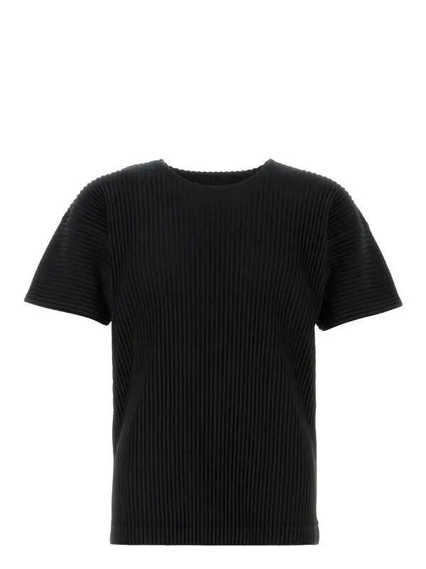 Issey Miyake Essentials" Pleated Shirt - Black