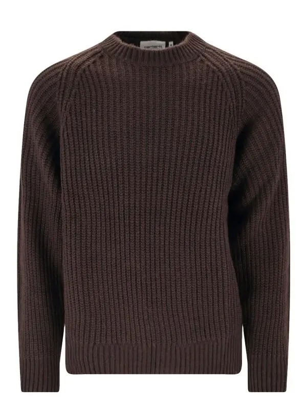 Carhartt Work In Progress Ribbed Crewneck Sweater - Brown