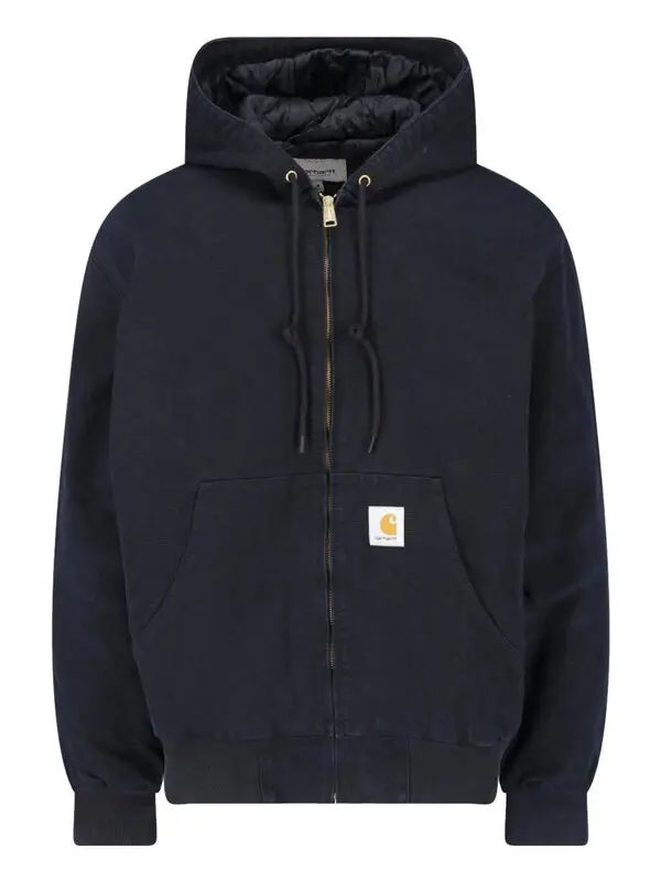Carhartt Work In Progress Hooded Zip-up Jacket - Black