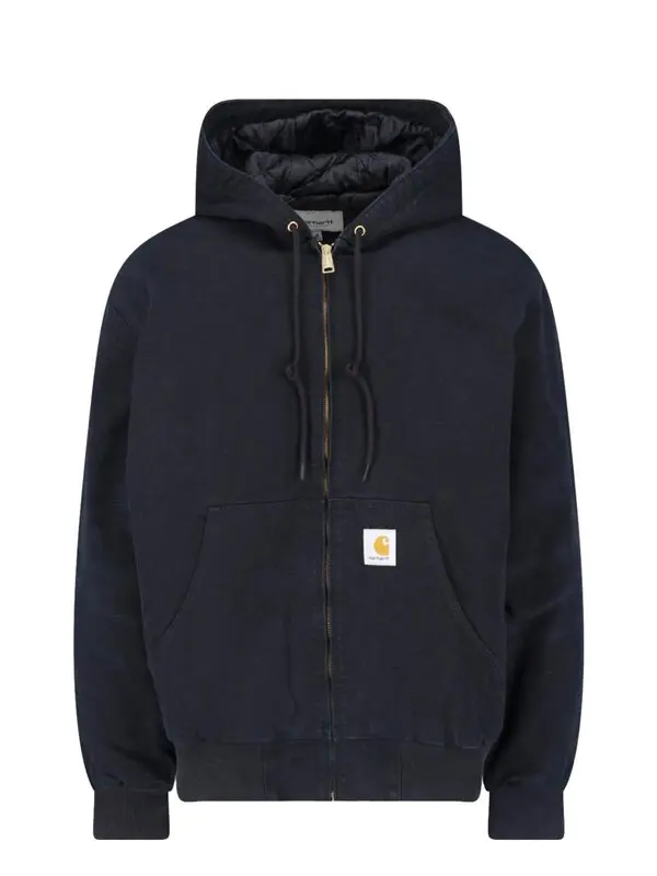Carhartt Work In Progress Hooded Zip-up Jacket - Black