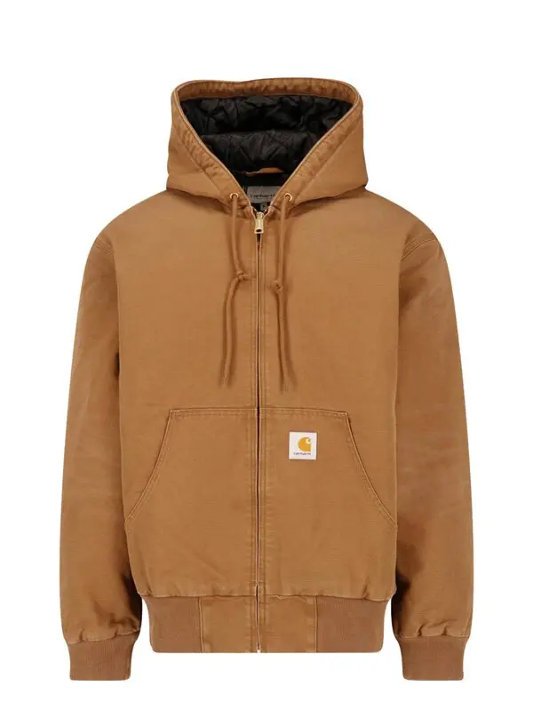 Carhartt Work In Progress Canvas Hooded Zip-up Jacket - Brown