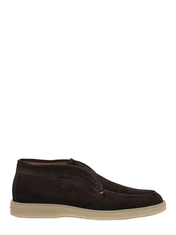 Santoni Digits Suede Loafers - Brown