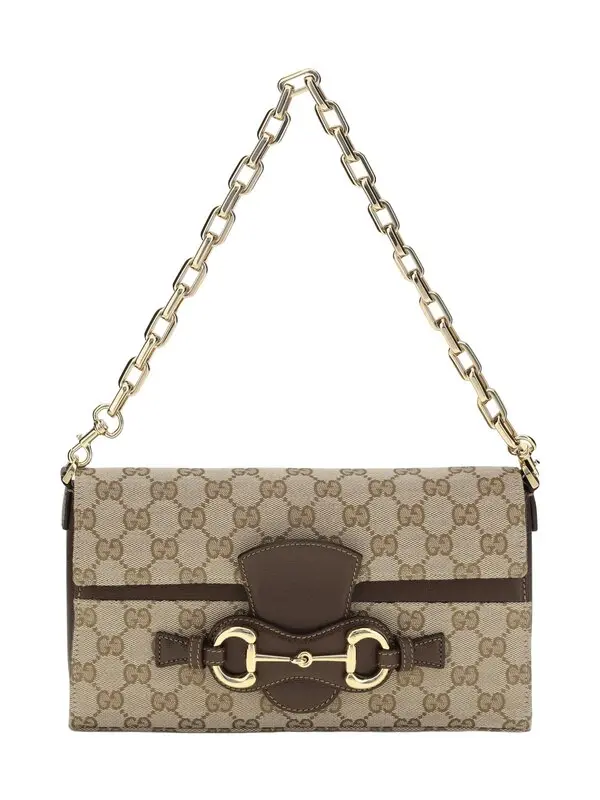 Gucci Medium Horsebit Ristretto Shoulder Bag - Cream