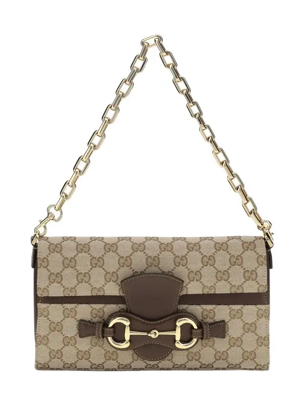 Gucci Medium Horsebit Ristretto Shoulder Bag - Cream
