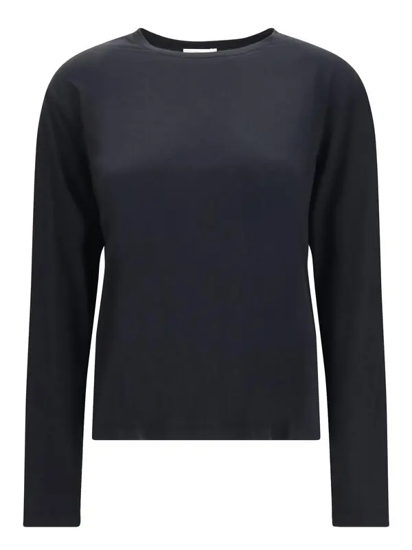 TOTEME Long-sleeve Cotton T-shirt - Black