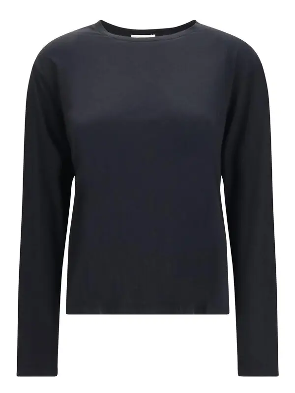 TOTEME Long-sleeve Cotton T-shirt - Black