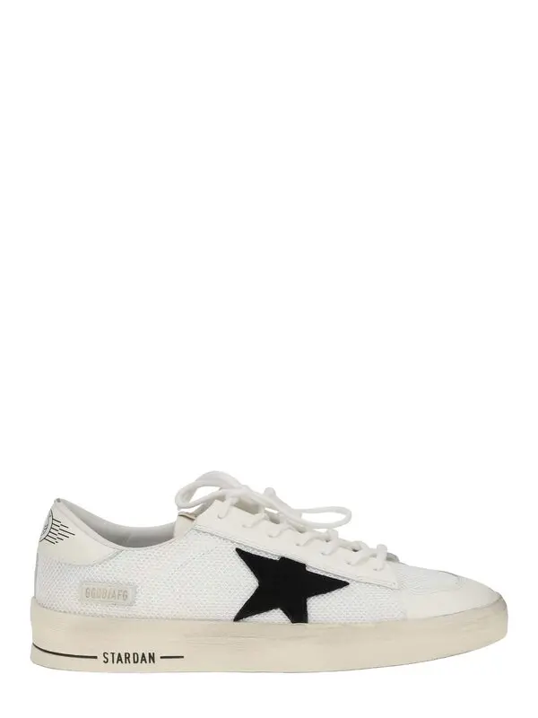 GOLDEN GOOSE Stardan Sneakers With Vintage Effect And Suede Details - White