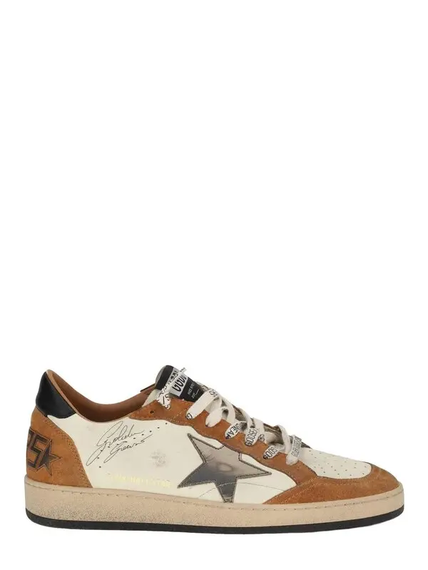 GOLDEN GOOSE Ball Star Sneakers With Embroidered Monogram - Multicolor