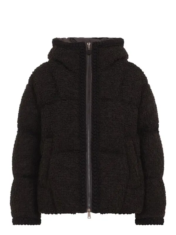 Moncler Cristallin Hooded Jacket - Brown