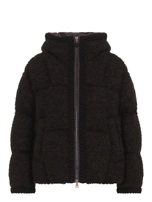 Moncler Cristallin Hooded Jacket - Brown