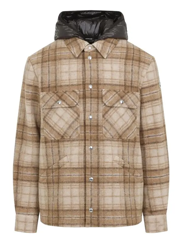 Moncler Nyvalin Layered Shirt Jacket With Down Gilet - Multicolor