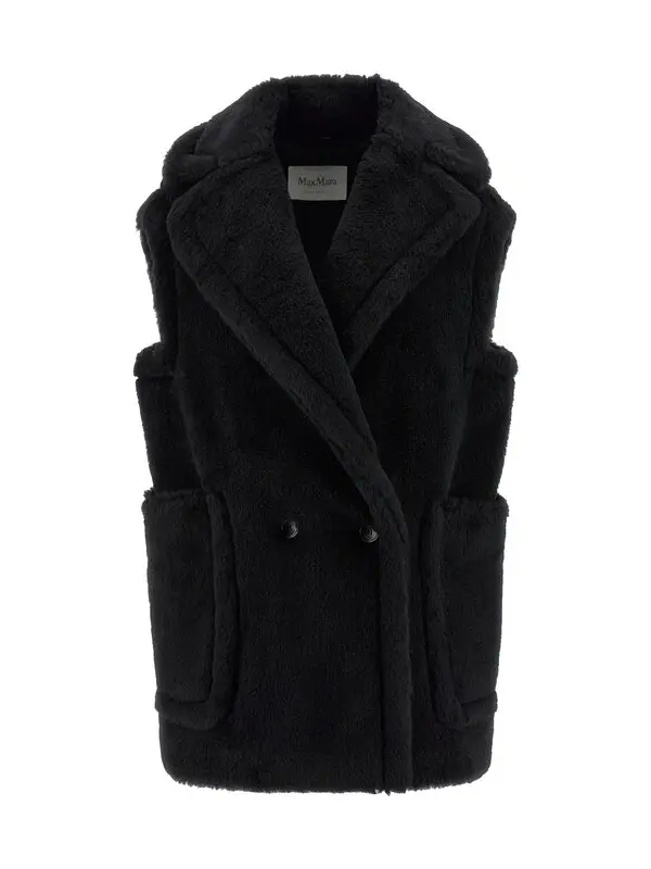 Max Mara Teddy Alpaca And Wool Blend Vest - Black
