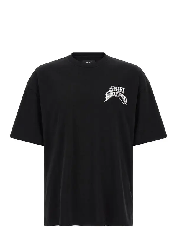 Amiri T-shirt With 'hollywood Lj Skate' Logo - Black