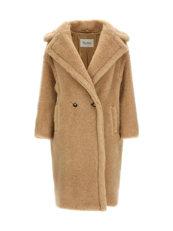 Max Mara Teddy Bear Icon Double-breasted Coat - Cream