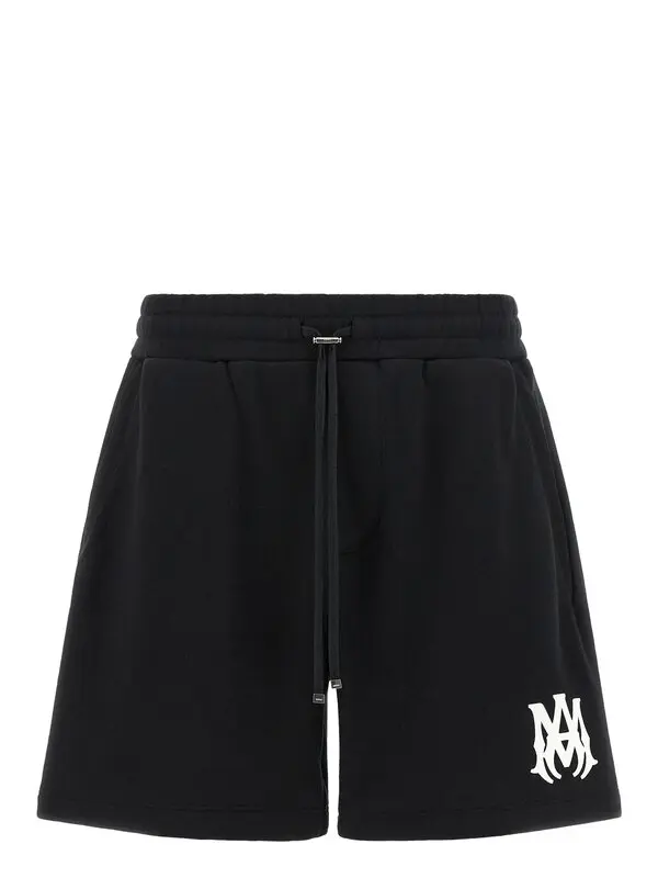 Amiri Ma Core Logo Print Sweatshirt Shorts - Black