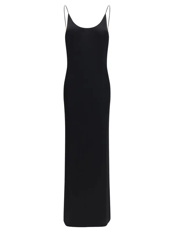 Saint Laurent Embellished Maxi Dress - Black