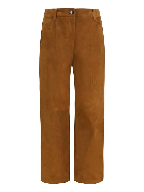 Magda Butrym Leather Pants - Brown