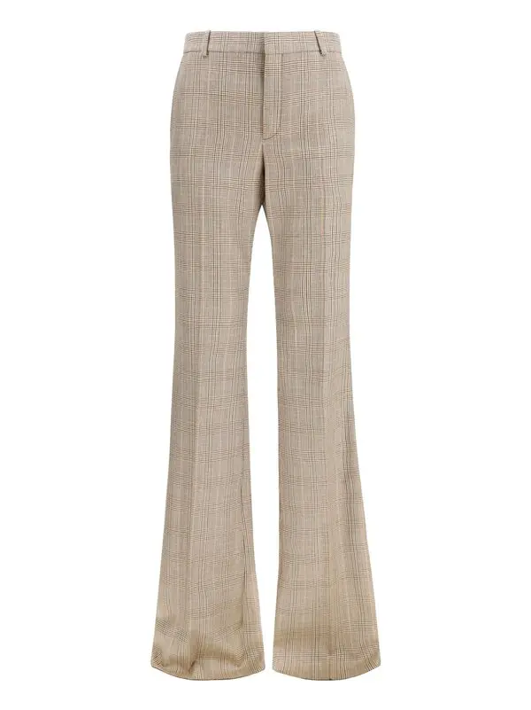Saint Laurent Wool Flared Pants - Cream