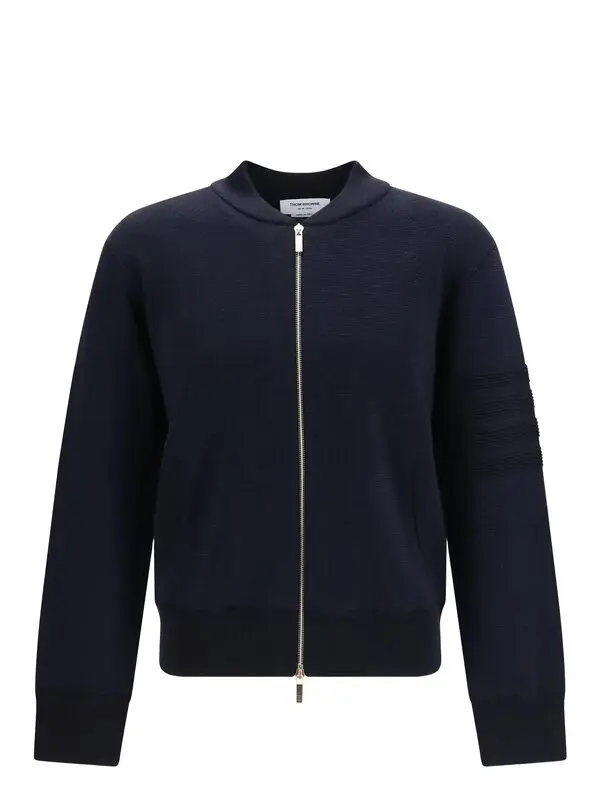 Thom Browne Ottoman Milano Stitch 4-bar Jacket - Blue