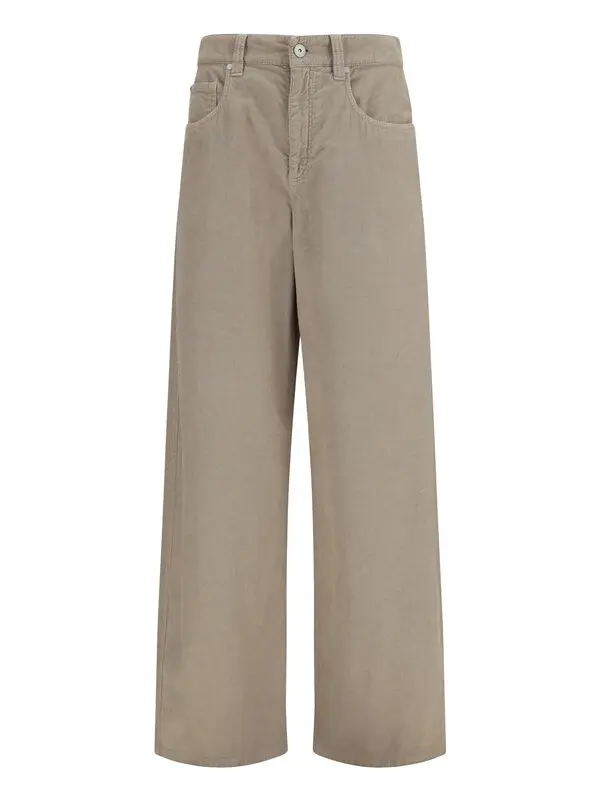 Brunello Cucinelli Straight-leg Cotton And Linen Pants - Cream