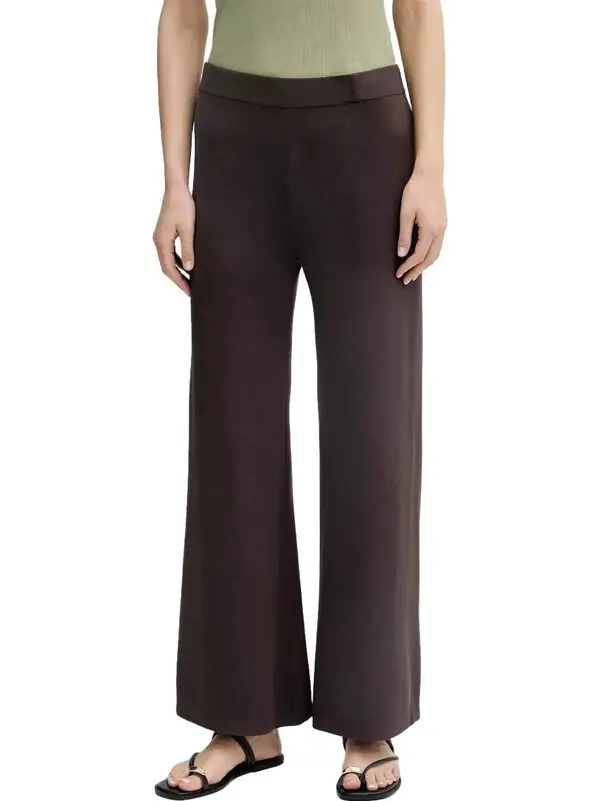 BENETTON High-waisted Wide-leg Trousers - Brown