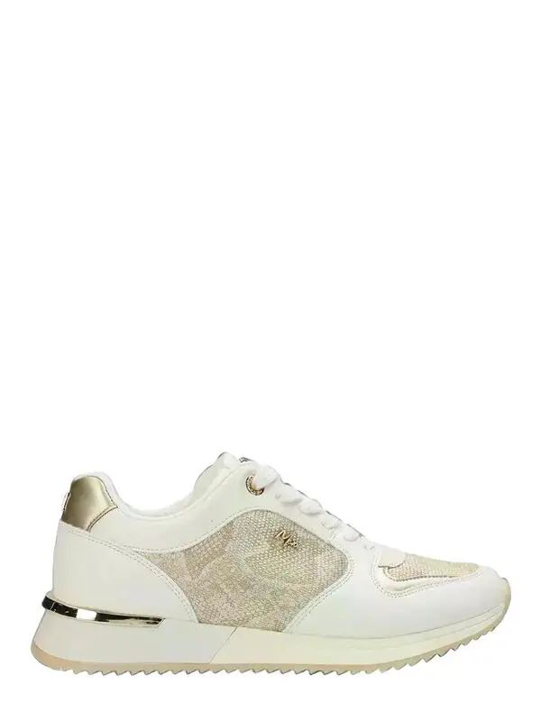 MEXX Fleur Ellen Snakeskin-effect Metallic-panel Sneakers - White