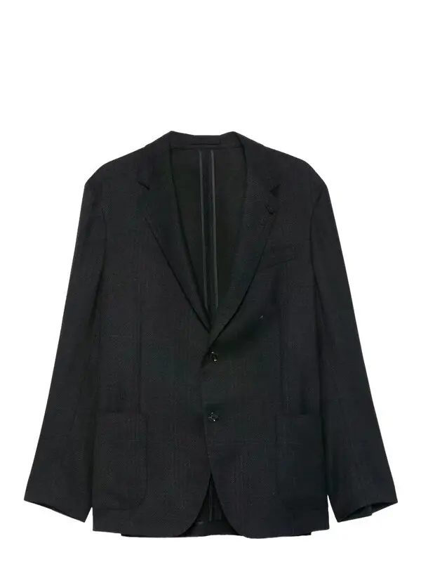 LARDINI Lapel-pin Blazer - Blue
