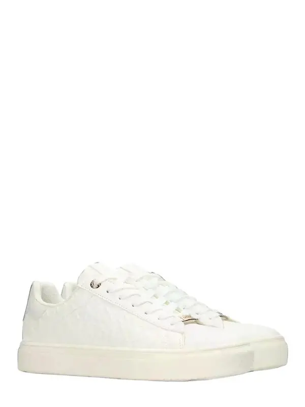 MEXX Monogram Embossed Platform Sneakers - White