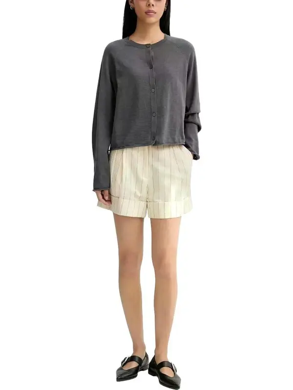 Marc O'polo Raglan Sleeve Button-up Cardigan - Grey