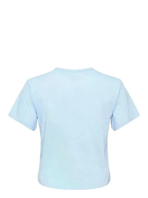 Mardi Mercredi Flower Slim Slub T-shirt - Blue