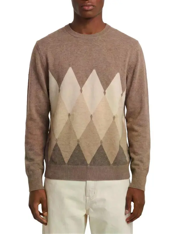 BALLANTYNE Cashmere Crew Neck Sweater - Brown