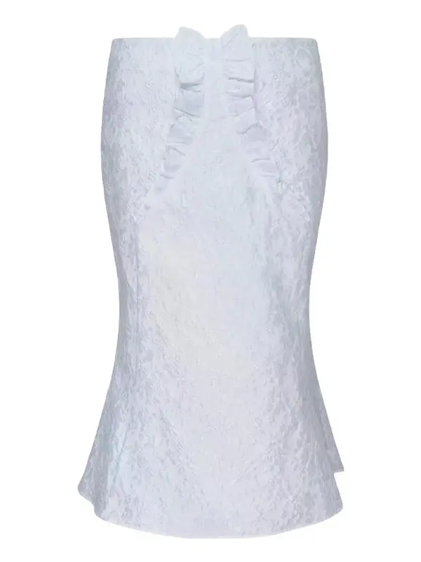 SHUSHU/TONG Floral Jacquard Midi Skirt - White