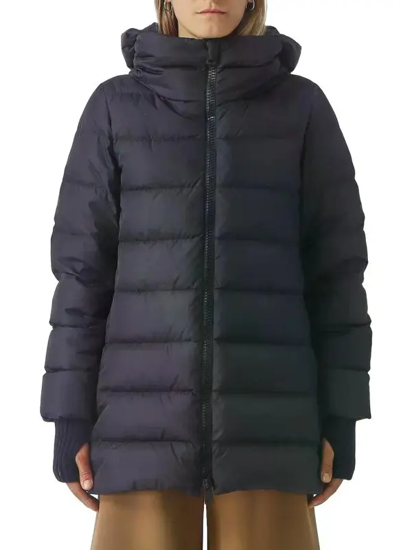 Herno Quilted Hooded Jacket - Blue