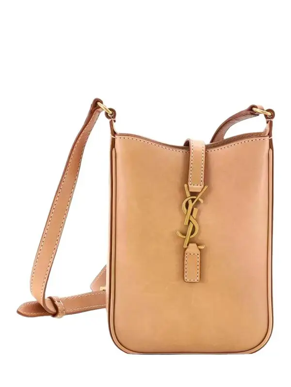 Saint Laurent Le 5 A 7 Vertical Shoulder Bag - Brown