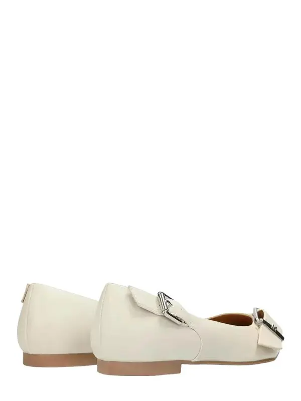 MEXX Tami Buckle-detail Pointed-toe Ballet Flats - Neutrals