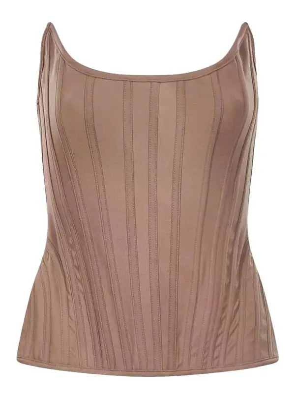 Giuseppe Di Morabito Paneled Corset Top - Neutrals