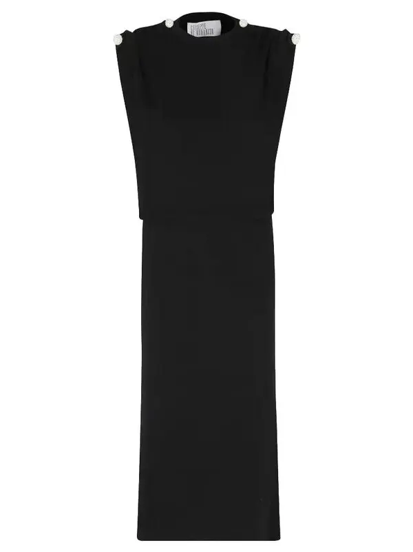 Giuseppe Di Morabito Crystal-embellished Sleeveless Midi Dress - Black