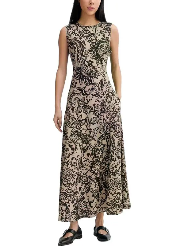 Marc O'polo Sleeveless Floral Print Maxi Dress - Neutrals