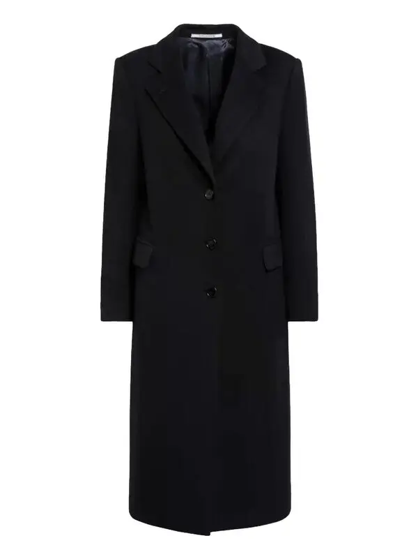 Tagliatore Single-breasted Notched Lapel Coat - Black