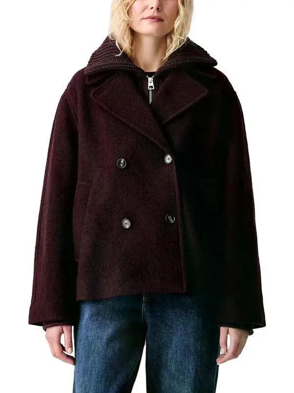 Marc O'polo Double-breasted Peacoat - Red