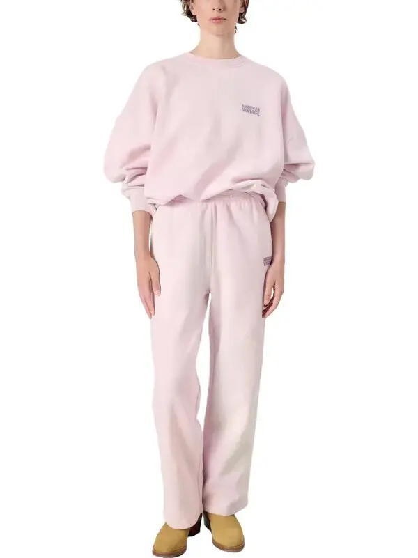 American Vintage Logo Patch Sweatshirt - Pink