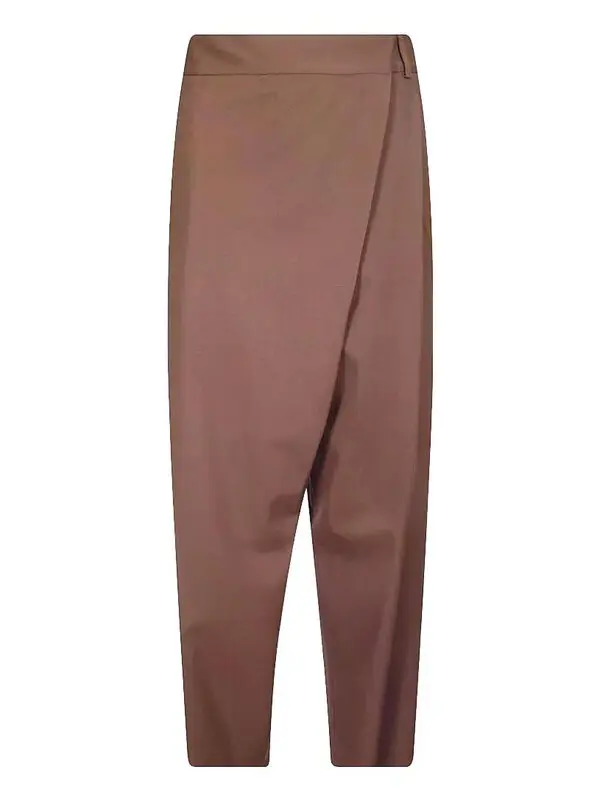 Alberto Biani Wrap-design Belt-loops Trousers - Brown
