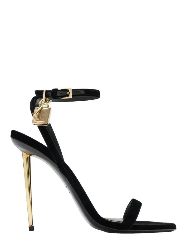 TOM FORD Velvet Stiletto Sandals - Black