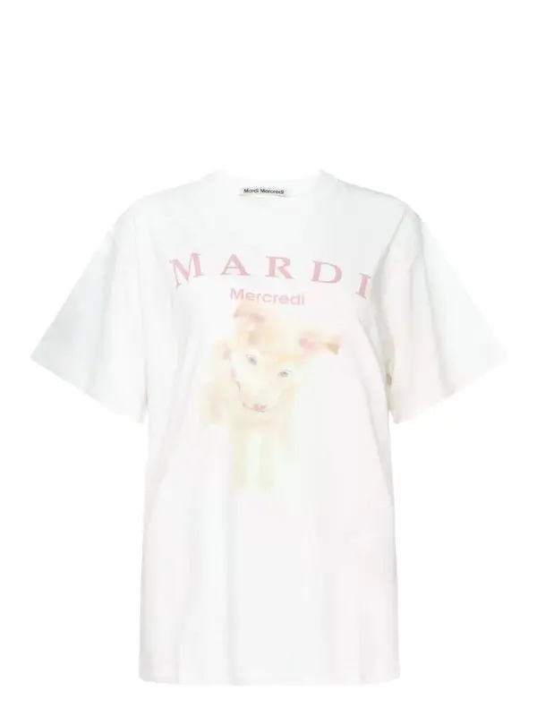 Mardi Mercredi Graphic Print T-shirt - White