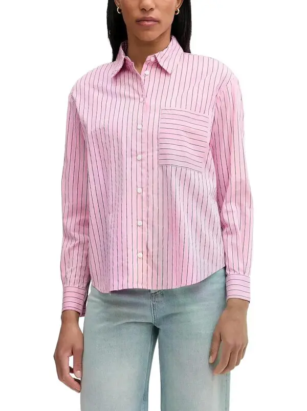 Marc O'polo Striped Cotton Shirt - Pink